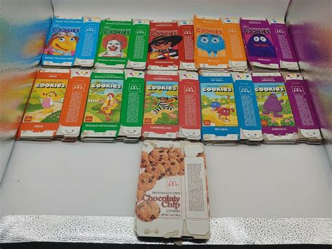 1987 Mcdonalds Mcdonaldland Cookie Box Lot Of 11 Ronald Fry Guy
