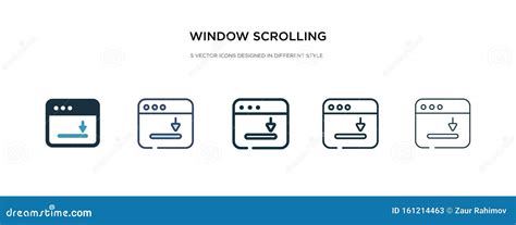 Window Scrolling Right Icon In Different Style Vector Illustration Two