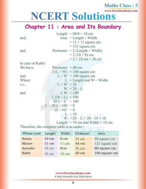 Ncert Solutions For Class 5 Maths Chapter 11 Area And Its Boundary