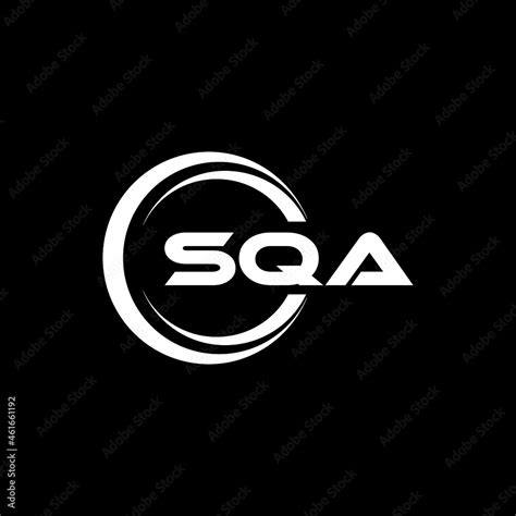 Vetor Do Stock Sqa Letter Logo Design With Black Background In