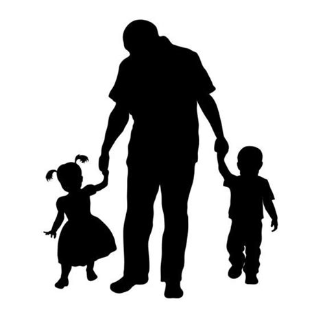 Father And Daughters Silhouette Art Silhouette Clip Art Silhouette