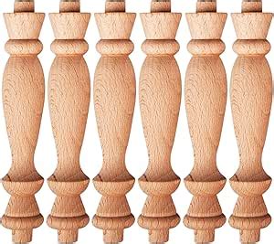 Tchosuz 12 Pack 4 1 3 Inch Unfinished Wooden Baluster Spindles