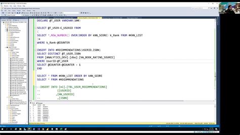 Generating Recommendation Based On K Nearest Neighbor Algorithm Using T SQL In SQL Server 2019