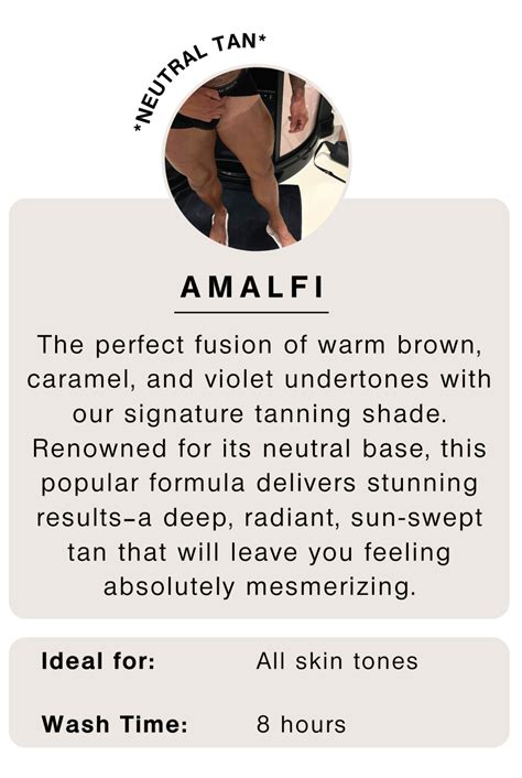 Tan Menu Tanning Bare