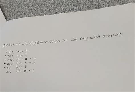 solved construct a precedence graph for the following