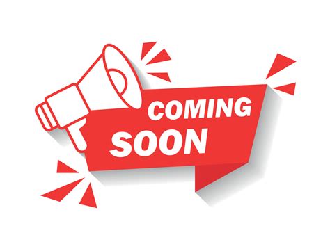coming soon banner icon in flat style promotion label vector