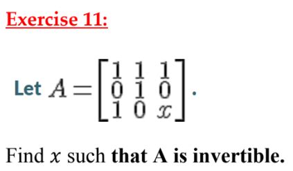 Solved Exercise Let A Left Begin Array Lll Chegg Com