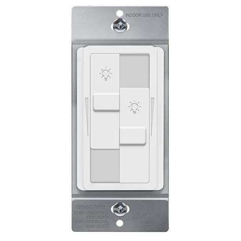 Topgreener Kalide Dual Load Dimmer Light Switch Double Led Dimmer
