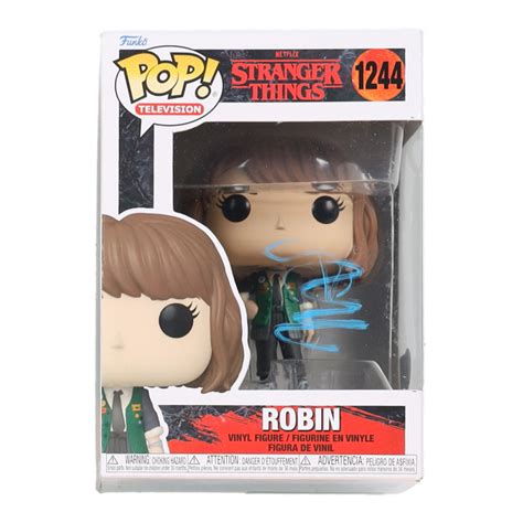 Maya Hawke Signed Stranger Things Robin 1244 Funko Pop Vinyl Figure