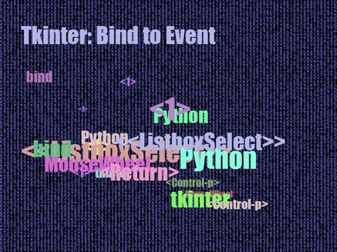 Tkinter Event Binding Enter Aka Python Programming