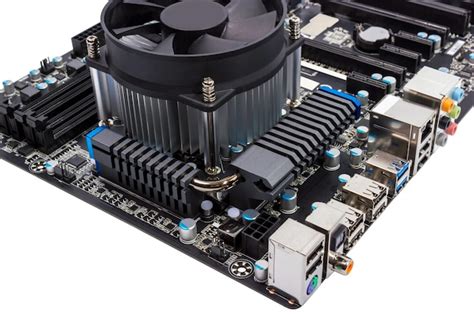 Premium Photo Electronic Collection Computer Motherboard With Cpu Cooler