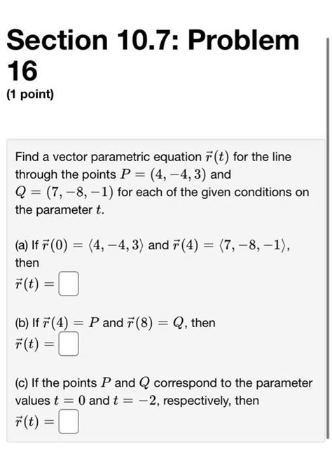 Solved Section Problem Point Find A Vector Chegg