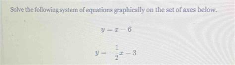 solved solve the following system of equations graphically on the set