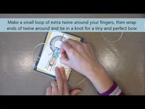 Unity Stamp Co Quick Tip Twine And Button Pull Through Bow Unity Stamps Unity Stamp Company