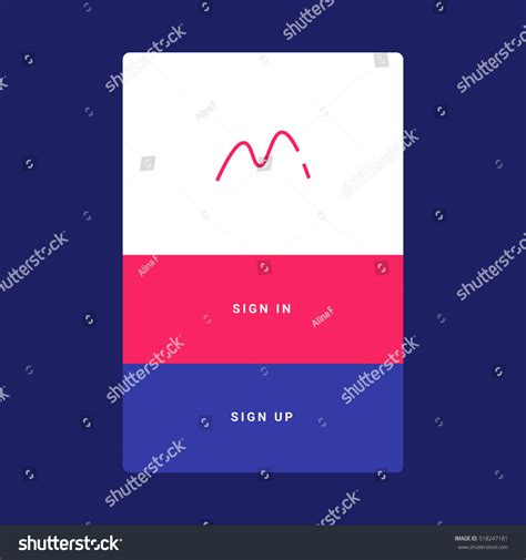 Ui Ux Gui Template Layout Mobile Stock Vector Royalty Free 518247181