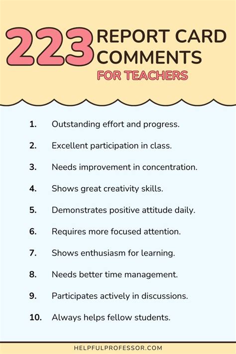 Copy And Paste Final Report Card Comments