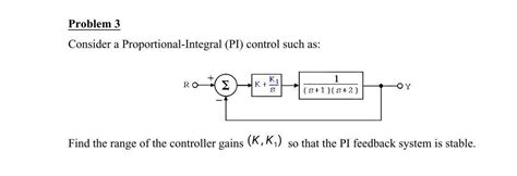 Solved Problem 3 Consider a Proportional-Integral (PI) | Chegg.com