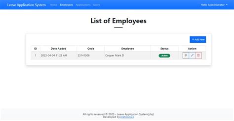 leave application system in php and sqlite3 source code free download