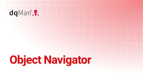 Object Navigator Dqman Documentation