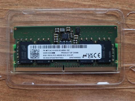 Ram 16 Gb Sodimm Ddr5 4800 Mhz