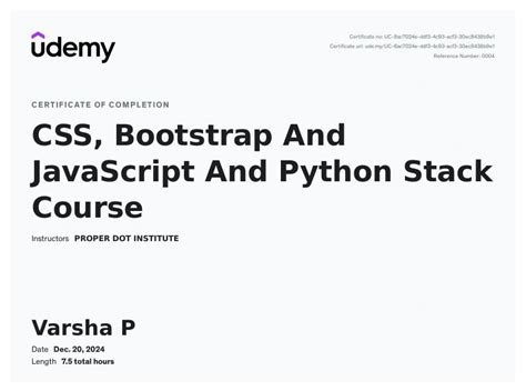Varsha P On Linkedin Achievement Learningjourney Webdevelopment Fullstackdevelopment Udemy