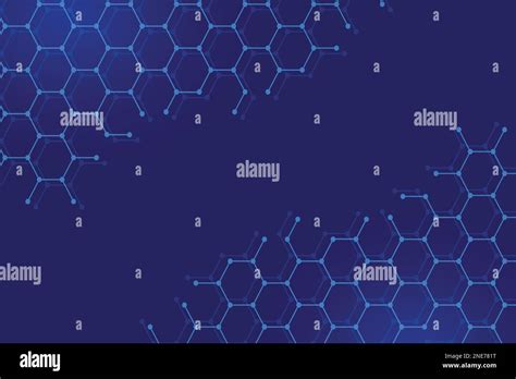 Geometric Abstract Background With Hexagons Structure Molecule And