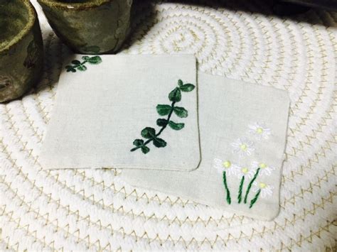 취미 프랑스자수 찻잔받침 만들기 유칼립투스 자수계란꽃 개망초자수자수티코스터 만들었어요고속터미널 한가람문구에서 파는 자수용품 보고 왔어요d 네이버 블로그