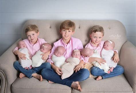 The Waldrop Sextuplets Pose For Another Photo Shoot—this Time At Home