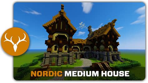 Minecraft Building Tutorial How To Build A Nordic Medium House Youtube
