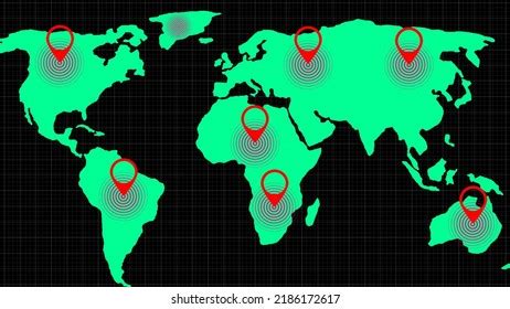 World Pin Point Location Map Illustration Stock Illustration 2186172617 Shutterstock