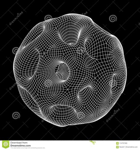 Abstract Vector Wireframe Sphere Stock Vector Illustration Of Comet Modern 114737493