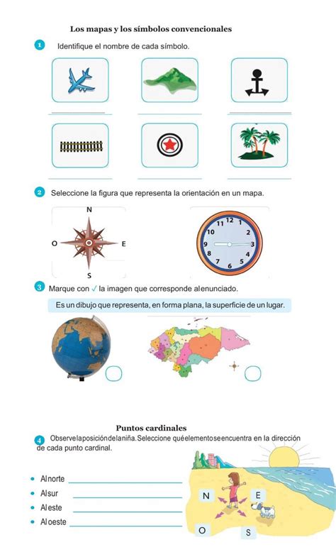 Los Mapas Y Los Símbolos Worksheet En 2025 Geografía Para Niños