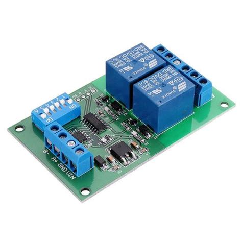 2 Channel RS485 Relay Board UART Serial Port Switch Module Modbus télécommande pour PLC Smart