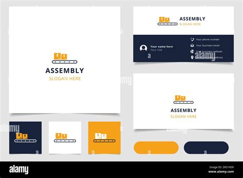 Assembly Logo Design With Editable Slogan Branding Book And Business