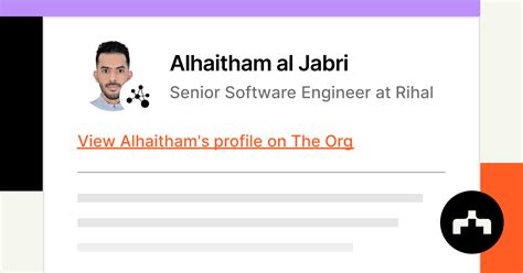 Alhaitham Al Jabri Senior Software Engineer At Rihal The Org