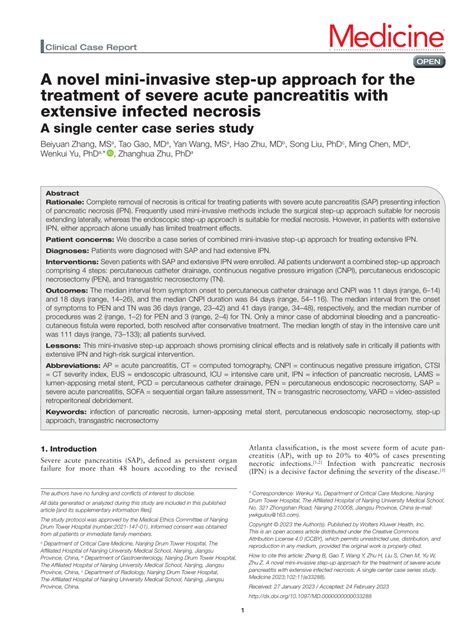 Pdf A Novel Mini Invasive Step Up Approach For The Treatment Of