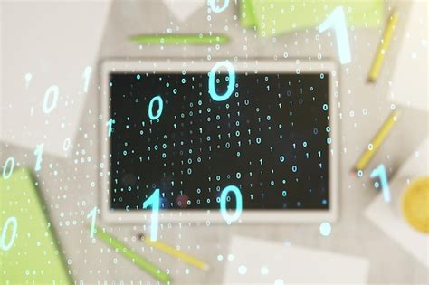 Premium Photo Creative Abstract Binary Code Sketch And Modern Digital