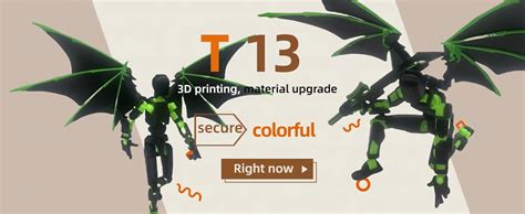 T13 Action Figure Assembly Completed Large 11 8 Inch 3d Printed T13 Action Figure