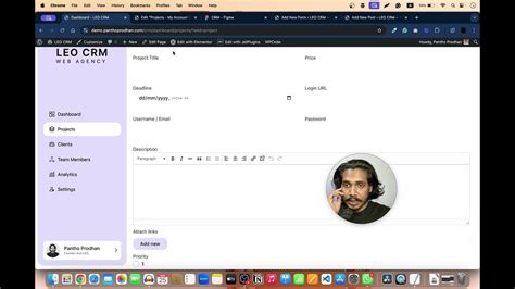 Project Add And Edit Form Crm Project Part 11 Crocoblock Bangla
