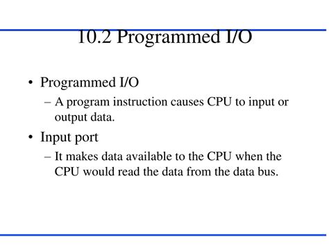 ppt input output organization types of data transfer and bus