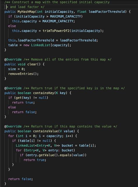 Solved In the text you will find a custom Map interface to | Chegg.com