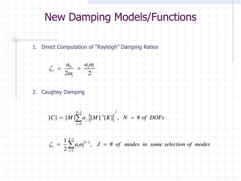 Ppt Gtstrudl Damping Models For Dynamic Analysis Powerpoint