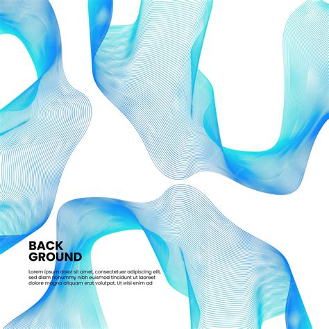 Premium Vector Background Wavy Lines Hand Draw Blue Simple
