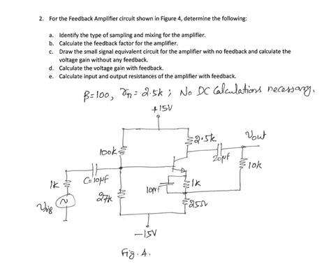 Solved 2 For The Feedback Amplifier Circuit Shown In Figure