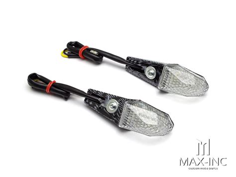 Carbon Pattern License Plate Mount Mini Led Turn Signals Indicators Carbon Pattern License Plate Mount Mini Led Turn Signals Indicators