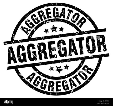 Aggregator Round Grunge Black Stamp Stock Vector Image And Art Alamy