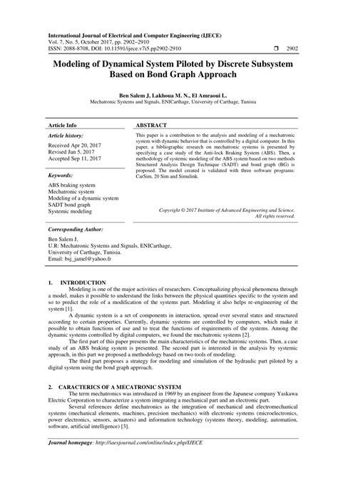 Pdf Modeling Of Dynamical System Piloted By Discrete Subsystem Based