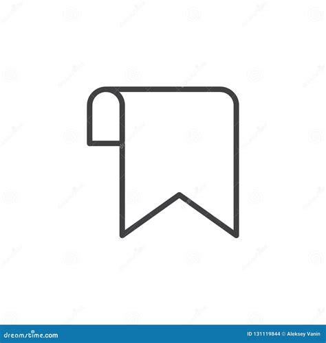 Bookmark Outline Icon Stock Vector Illustration Of Outline 131119844
