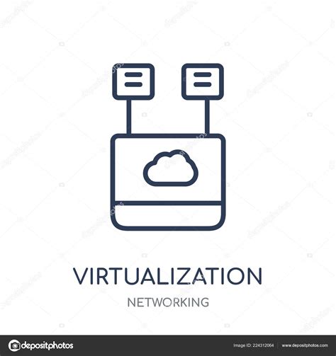 Virtualization Icon Virtualization Linear Symbol Design Networking
