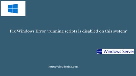 fix running scripts is disabled on this system